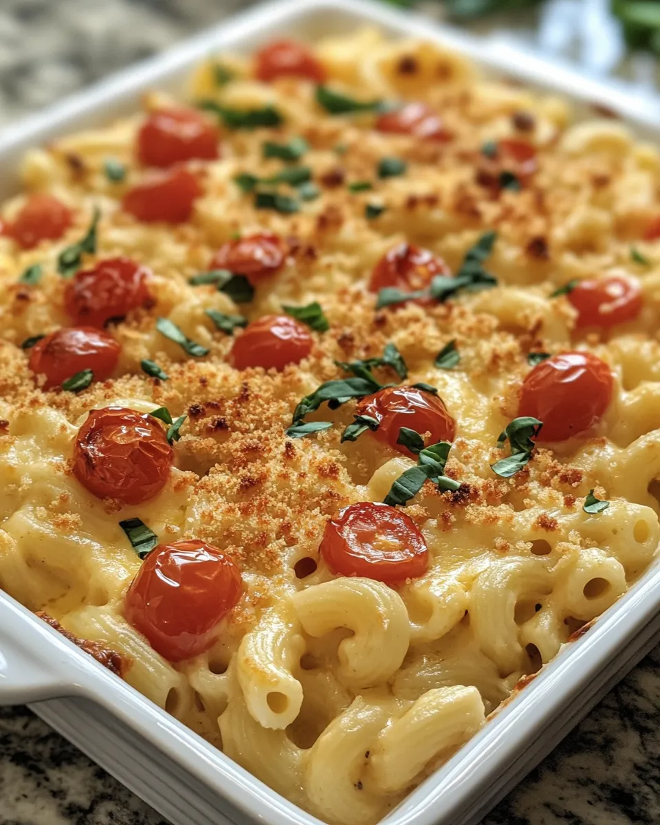 Tomato Basil Mac and Cheese Recipe