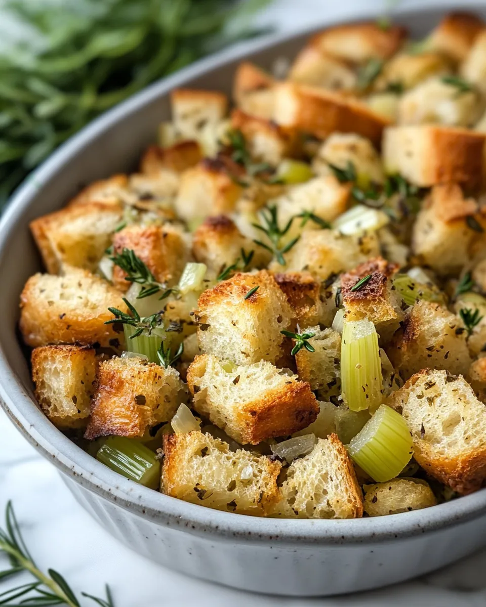 Savory Herb & Butter Bread Stuffing Recipe