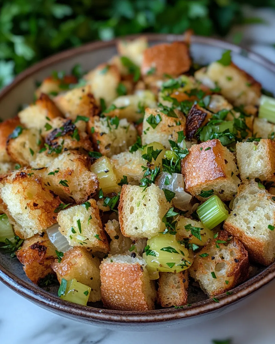 Rustic Garlic and Herb Ciabatta Stuffing Recipe