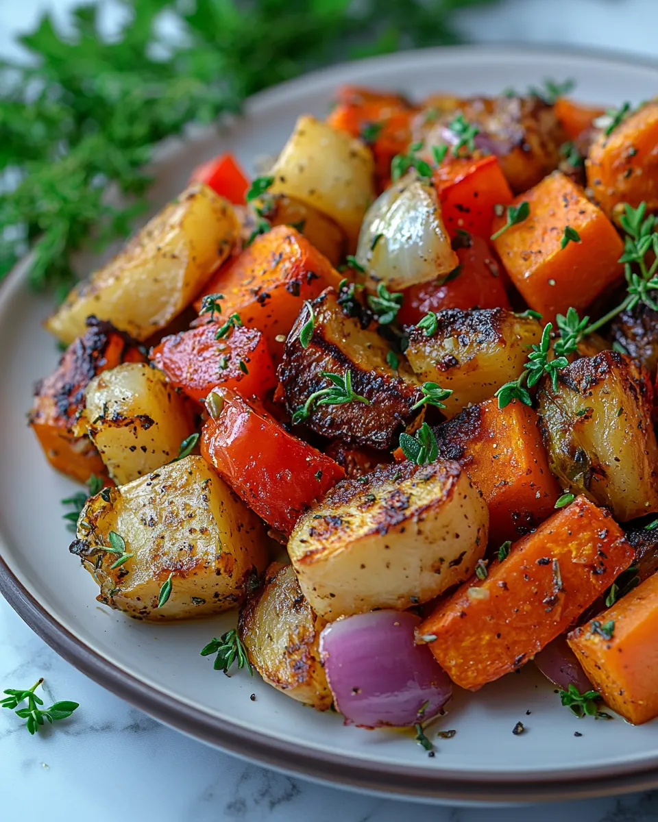 Roasted Autumn Vegetables with Fresh Herbs Recipe