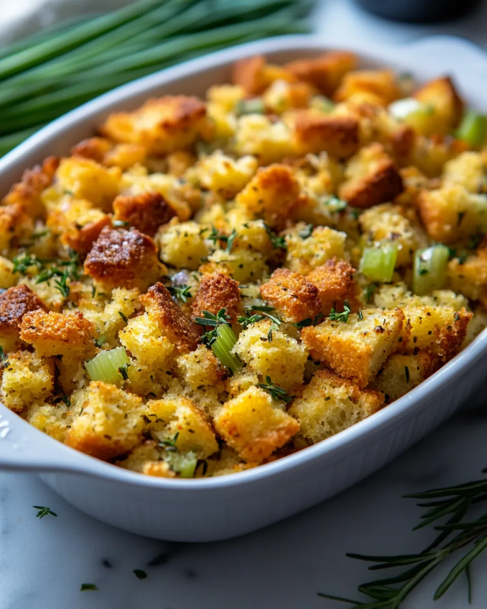 Cheddar and Chive Cornbread Stuffing Recipe