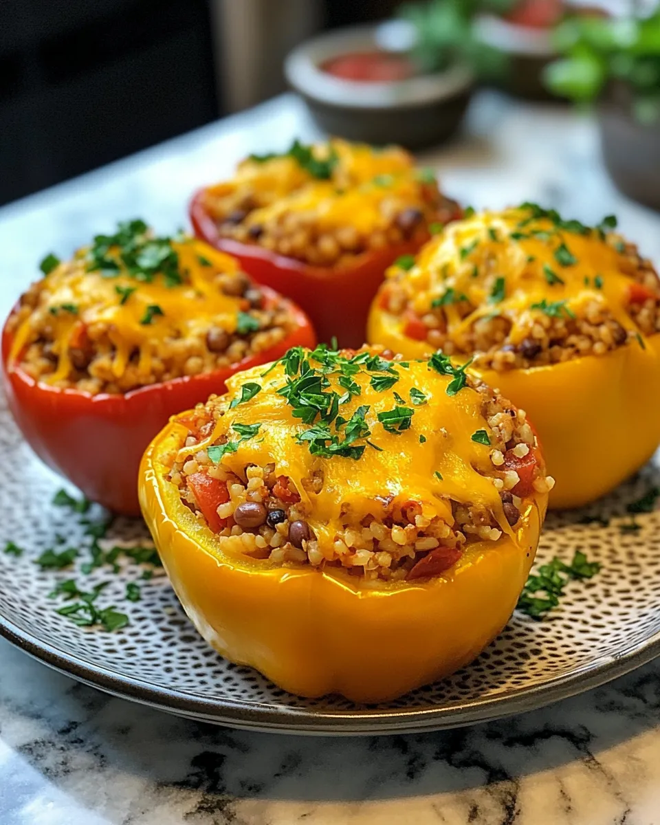 Irresistible Black Eyed Pea & Cheddar Stuffed Peppers Everyone Will Crave
