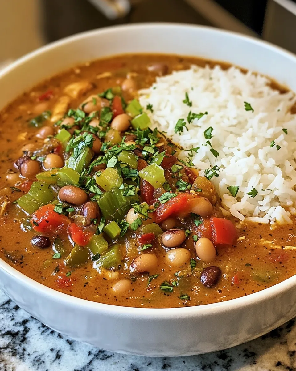 Easy Creole Black Eyed Pea Gumbo for Dinner
